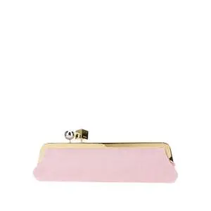 Jacquemus Suede Leather Pouch With Croc-effect - Pink