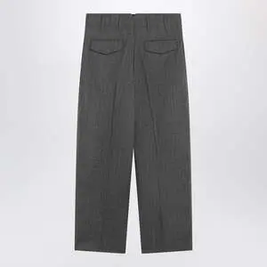 AMI Paris Grey Tailored Wool Trousers
