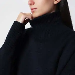 LISA YANG Heidi Cashmere Turtleneck Sweater - Blue