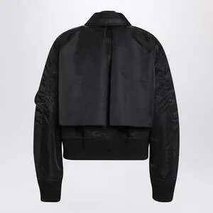 Sacai Satin-effect Nylon Zip Bomber Jacket