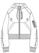Sacai Zip-up Hoodie - Multicolor