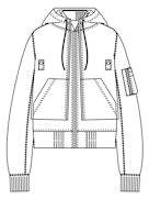 Sacai Zip-up Sweatshirt With Drawstring Hood - Multicolor