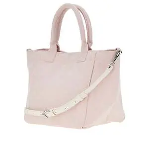 GANNI Have A Nice Day!" Raspberry Print Canvas Shopping Bag - Pink