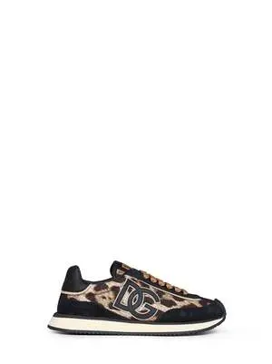 Dolce & Gabbana Leo-print Fabric Dg Cushion Sneakers - Multicolor