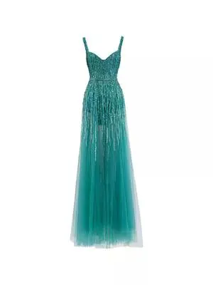SAIID KOBEISY Embellished Maxi Dress - Green