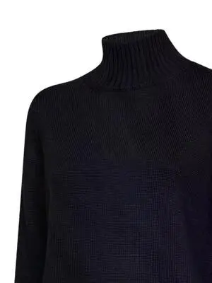BLANCA VITA Virgin Wool Mock Neck Sweater
