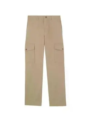 Burberry Cotton Twill Cargo Trousers - Neutrals