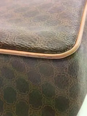 Celine Macadam Pattern Shoulder Bag - Brown