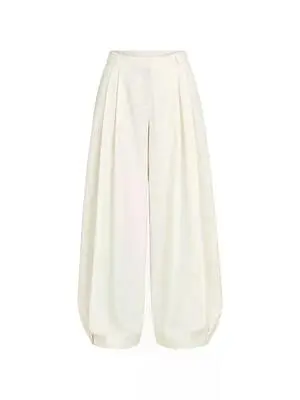 THE ROW Faustine Pleated Trousers - Neutrals