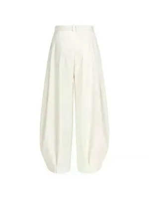THE ROW Faustine Pleated Trousers - Neutrals