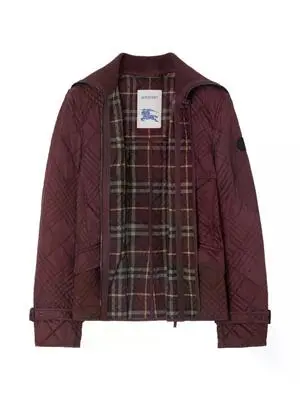 Burberry Micro Check-stitch Nylon Abbeydale Jacket - Red