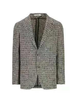 Tagliatore Houndstooth-pattern Single-breasted Blazer - Brown