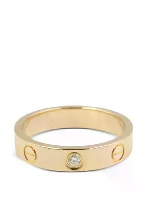 Cartier 2010s Mini Love Diamond Ring - Gold