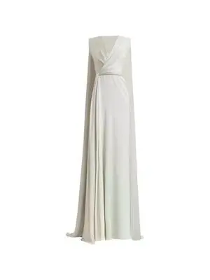 GEMY MAALOUF Cape-back Draped Maxi Dress