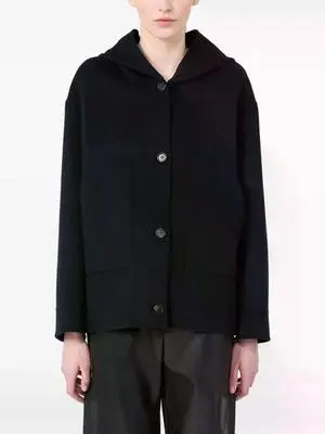 Max Mara Hooded Virgin-wool Coat - Blue