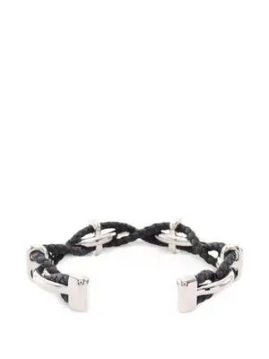Hermès Braided Leather Cuff Bracelet