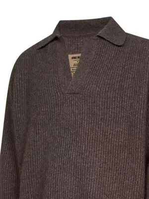 UMA WANG Ribbed-knit V-neck Sweater
