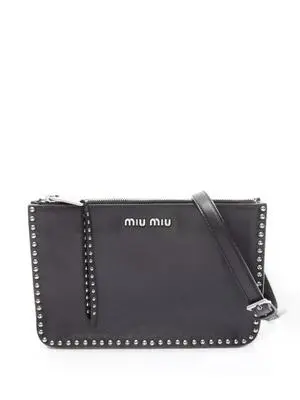 Miu Miu 2010s Studded Shoulder Bag - Black