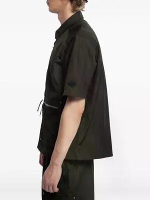 SPOONYARD Zip-up Pocket Shirt With Crinkled Finish