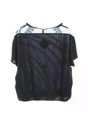 Hermès Color-block T-shirt With Rope Print - Black