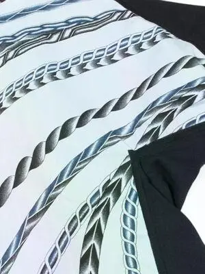 Hermès Color-block T-shirt With Rope Print - Black