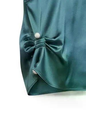 Giuseppe Di Morabito Crystal-embellished Draped Top