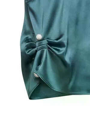 Giuseppe Di Morabito Crystal-embellished Draped Top - Blue