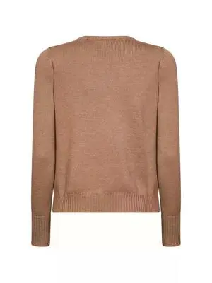 BLANCA VITA Ribbed Trim Crew Neck Sweater