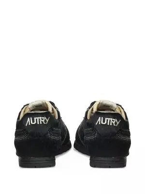 AUTRY Pony Fur-effect Lace-up Sneakers
