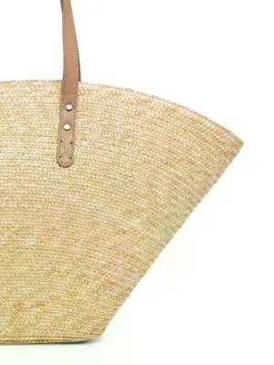 TWINSET Logo-embroidered Woven Beach Bag