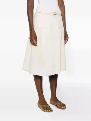 Dorothee Schumacher Belted Patch-pocket Midi Skirt
