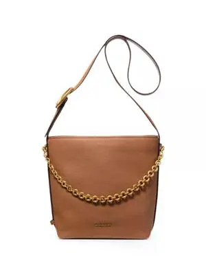 Michael Kors Nolita Small Pebbled Leather Bucket Tote Bag - Brown