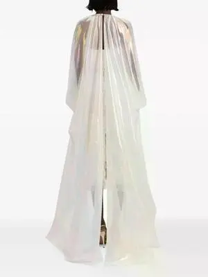 GEMY MAALOUF Embellished Tasselled Cape Gown