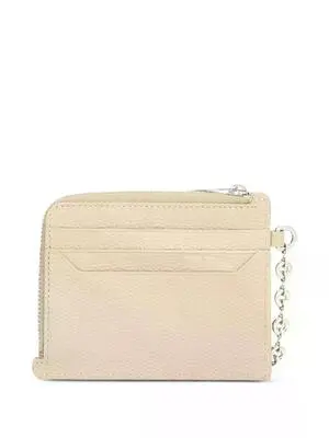 Loewe Anagram Square Coin Cardholder In Pebble Grained Calfskin - Neutrals