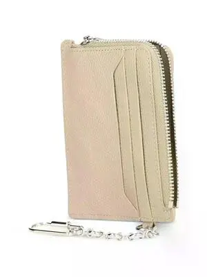 Loewe Anagram Square Coin Cardholder In Pebble Grained Calfskin - Neutrals