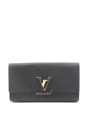LOUIS VUITTON 2018 Capucines Bi-fold Wallet - Black