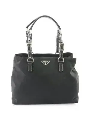 Prada 2000s Logo-detail Tote Bag - Black