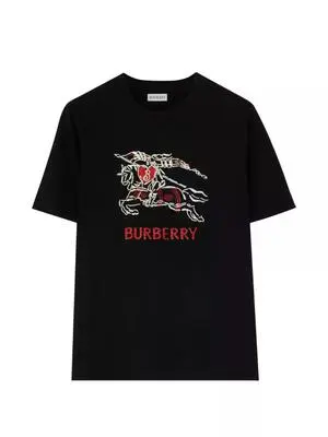 Burberry Embroidered Heart Knight Cotton T-shirt