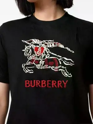 Burberry Embroidered Heart Knight Cotton T-shirt