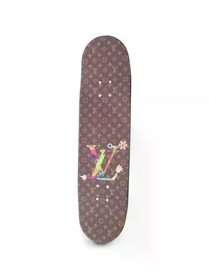 LOUIS VUITTON X Takashi Murakami Superflat Skateboard - Brown