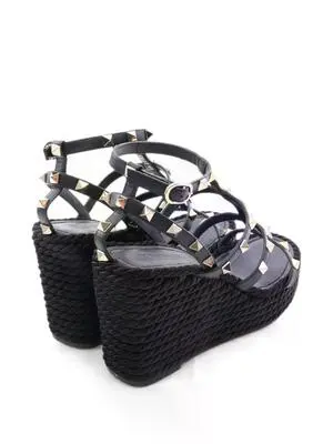 Valentino Garavani 2010s Rockstud Wedge Sandals