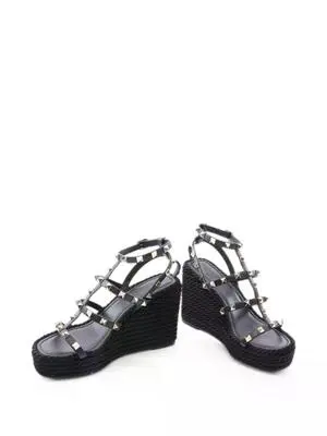 Valentino Garavani 2010s Rockstud Wedge Sandals