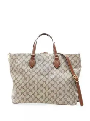 Gucci Gg Supreme Canvas Tote Bag - Neutrals