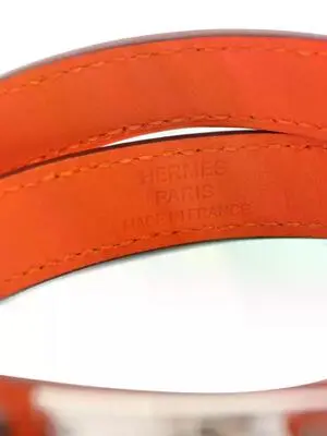 Hermès 2023 Kelly Double-tour Leather Bracelet - Orange