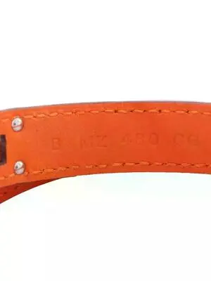 Hermès 2023 Kelly Double-tour Leather Bracelet - Orange