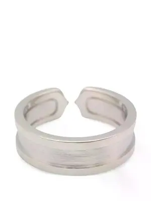 Cartier 18k White Gold Open Cuff Ring - Silver