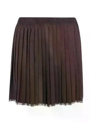 TWINSET Pleated Crêpe De Chine Short Skirt