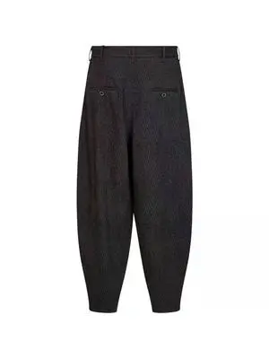 UMA WANG Chevron-pattern Pleated Trousers