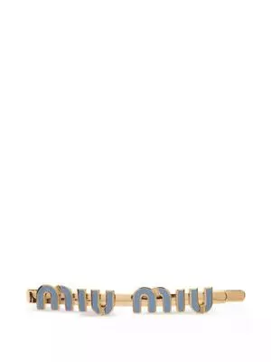 Miu Miu Gold Tone Hair Accessories For Women