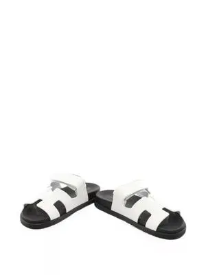 Hermès Leather Cut-out Touch-strap Sandals